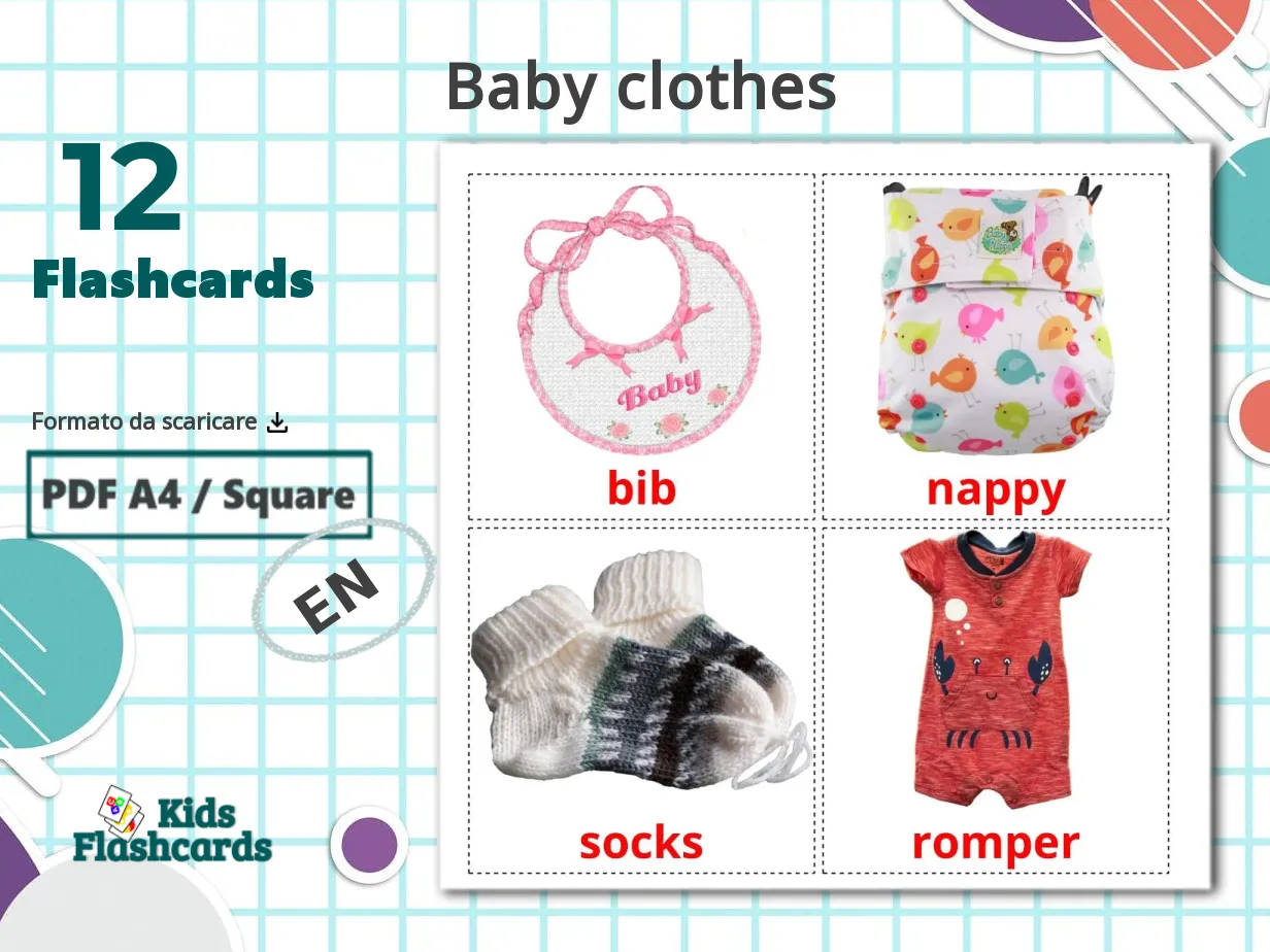 12 Flashcard GRATUITE sui Vistiti da bambino in 4 Formati PDF ...
