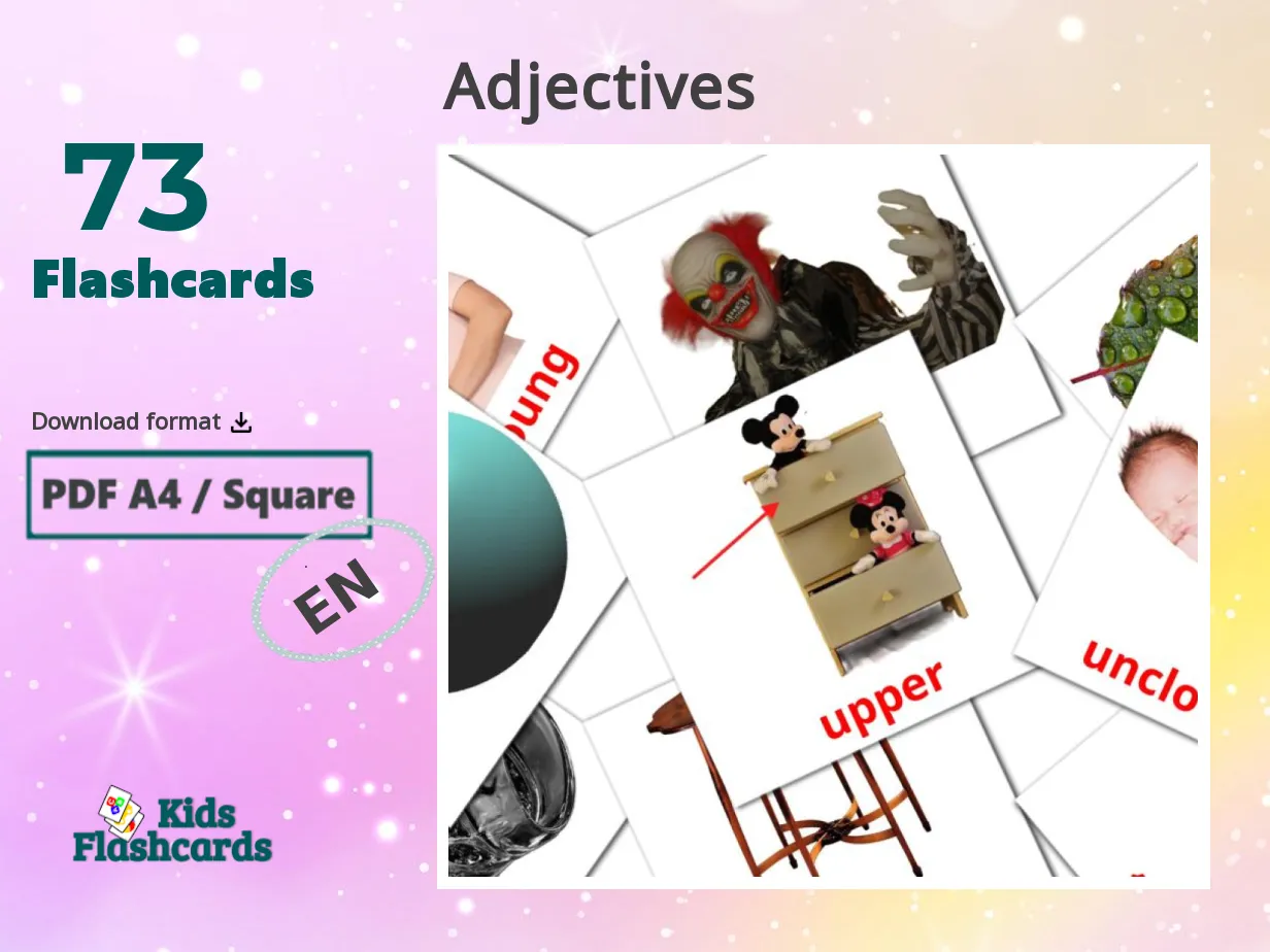 73 FREE English Adjectives Flashcards | PDF