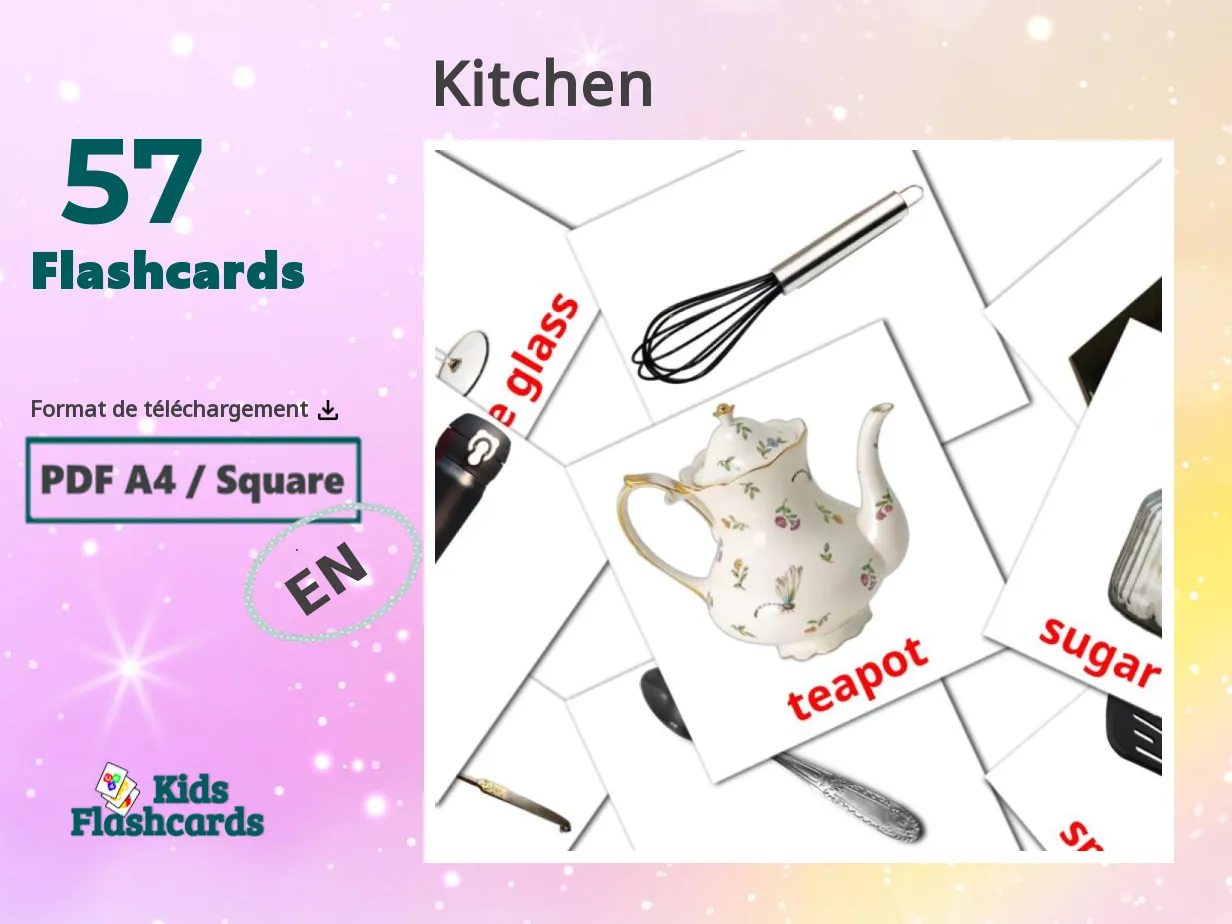 57 Cartes de vocabulaire Cuisine GRATUITES à imprimer | PDF ...