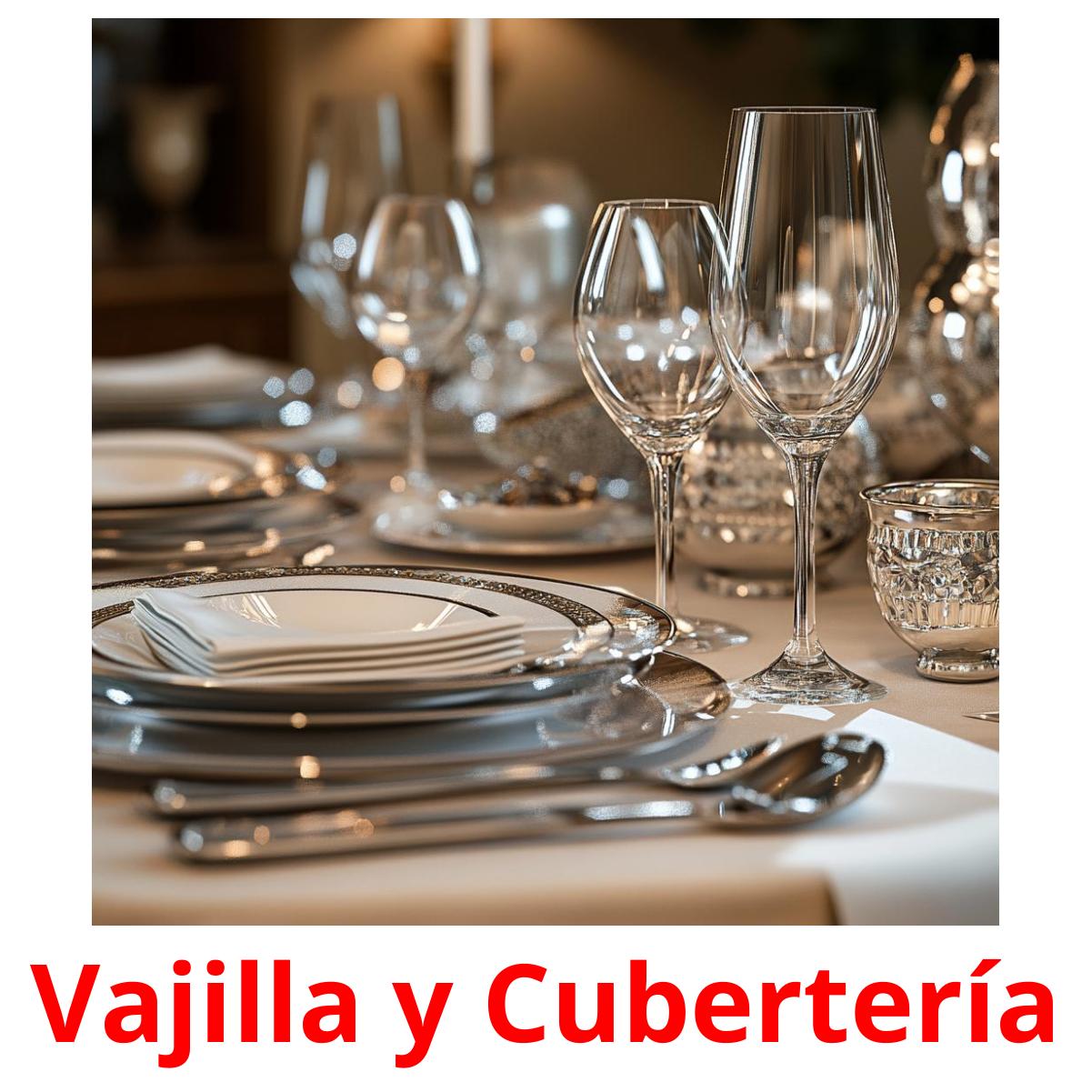 26 Printable Crockery and cutlery Flashcards in Spanish (Free PDF)