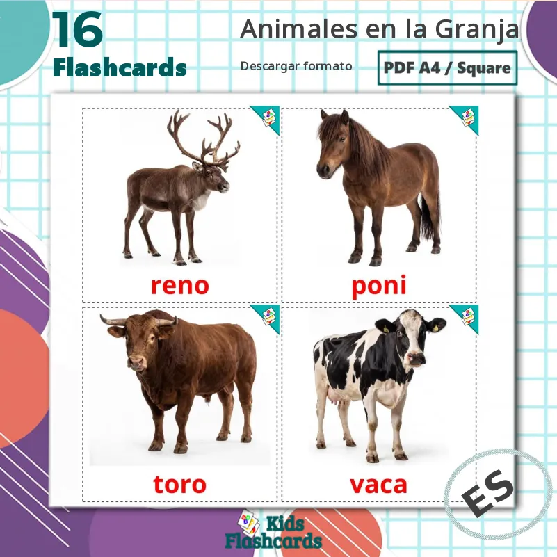 Búsqueda De Palabras De Animales De Granja Para Imprimir