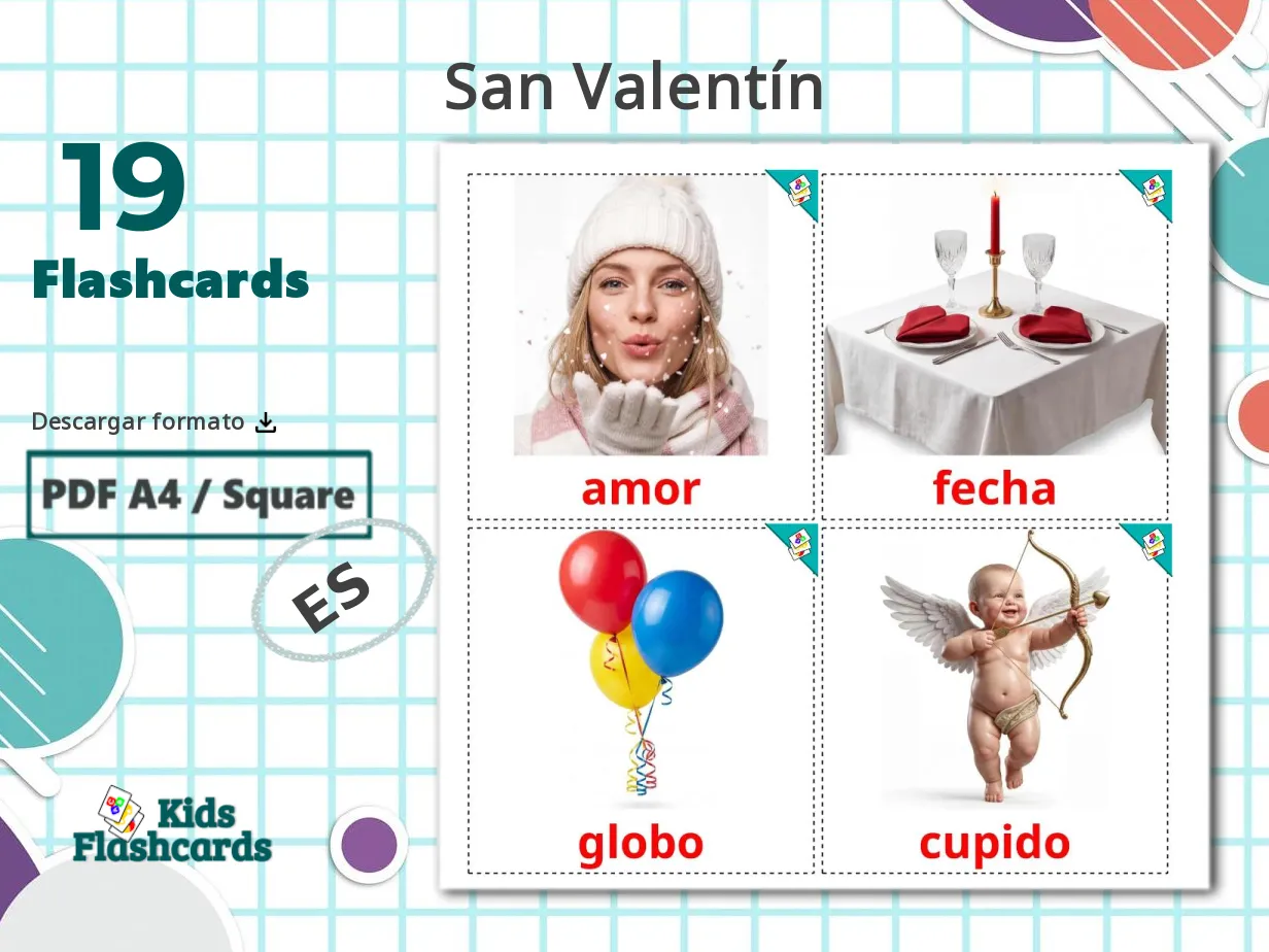 19 Tarjetas de Aprendizaje de San Valentín GRATIS en PDF | Imágenes en ...