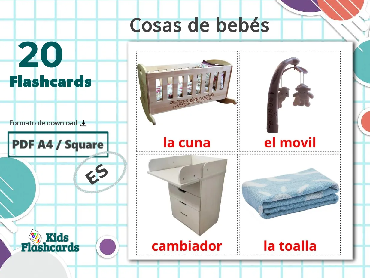 20 Cartões linguagem de Coisas de Bebê GRÁTIS em 4 formatos PDF ...