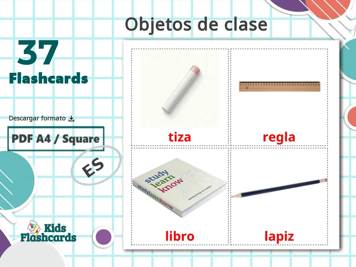 37 Tarjetas de Aprendizaje de Objetos de clase GRATIS en PDF | Imágenes ...