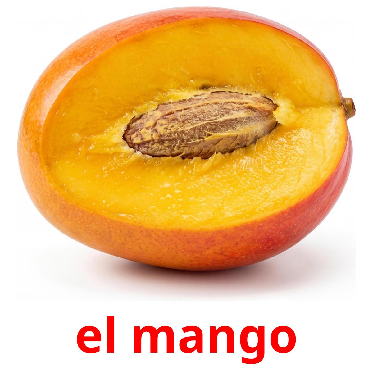 20 Free Fruits Flashcards in spanish (PDF files)