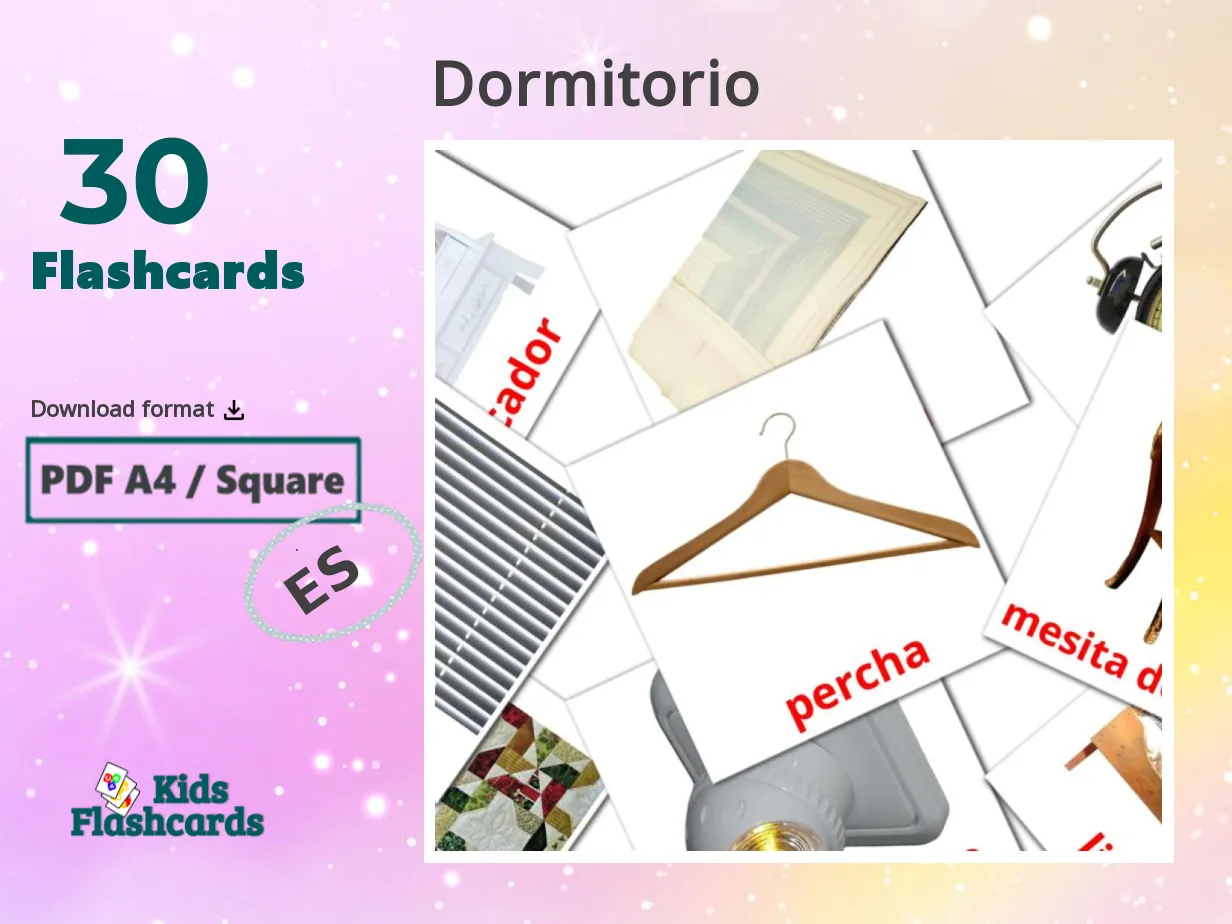 30 FREE Spanish Bedroom Flashcards | PDF