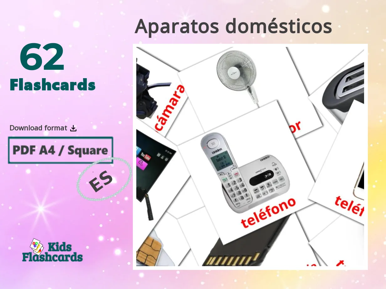 62 FREE Spanish Household Appliances Flashcards | PDF