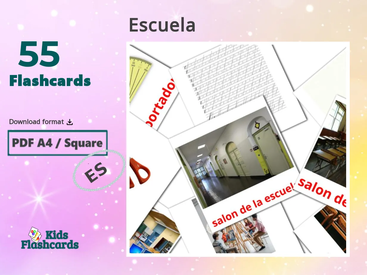 55 FREE Spanish School Flashcards | PDF