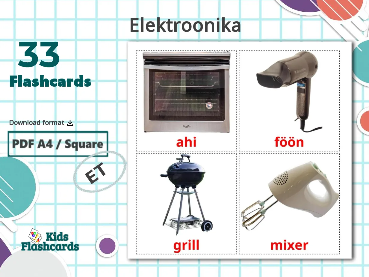 33 Printable Electronics Flashcards in Estonian (Free PDF)