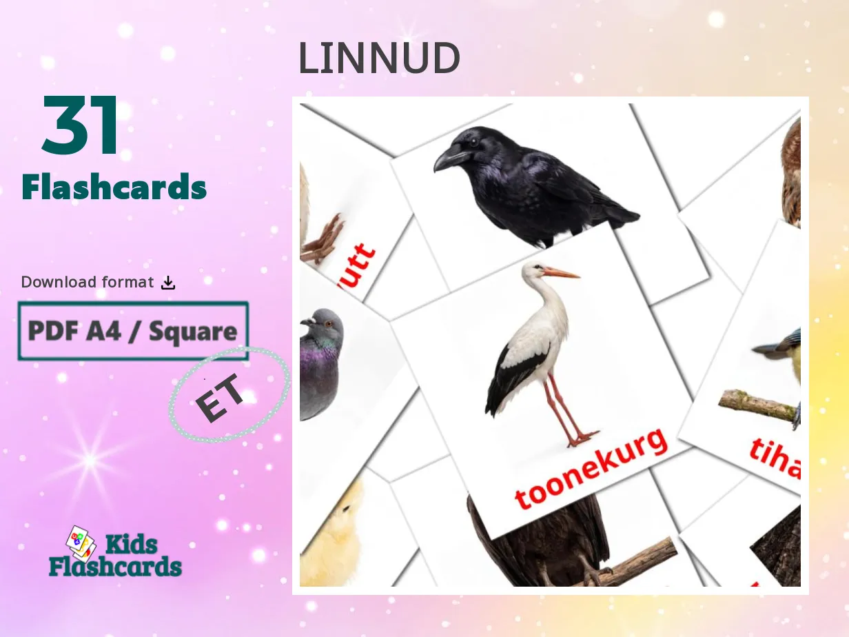 31 FREE Estonian Birds Flashcards | PDF