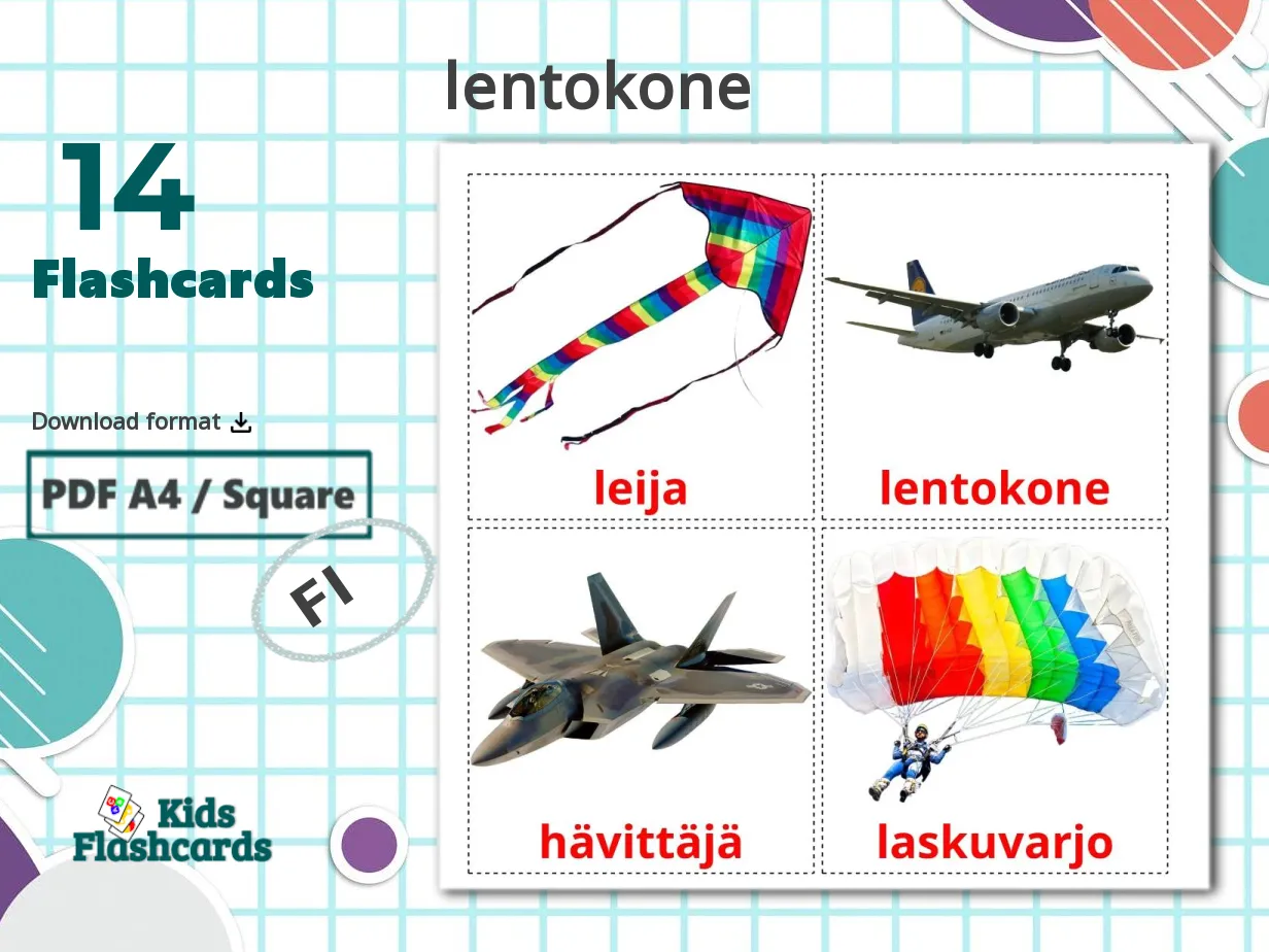 14 FREE Aircraft Flashcards | PDF | Finnish Words