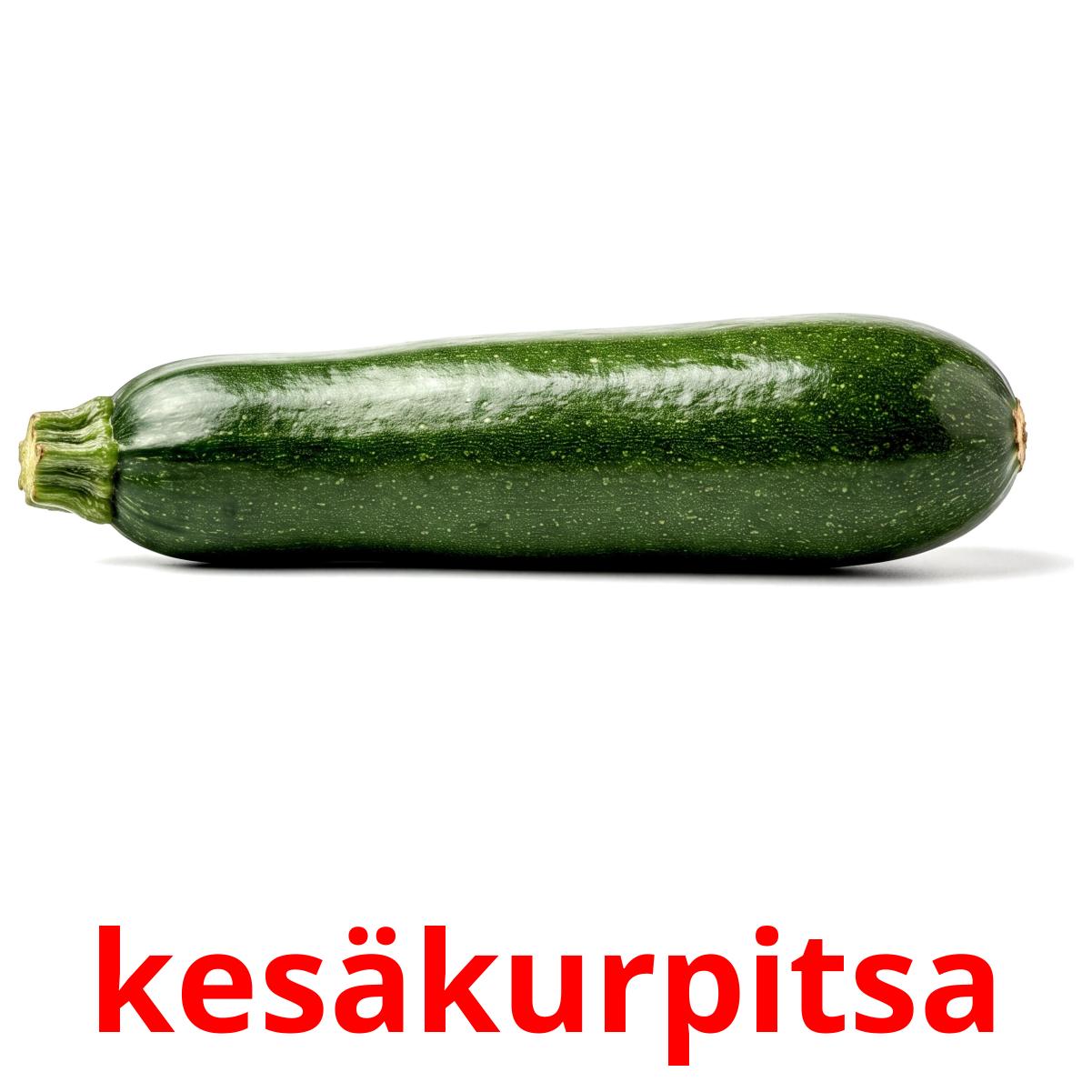 30 Printable Vegetables Flashcards in Finnish (Free PDF)