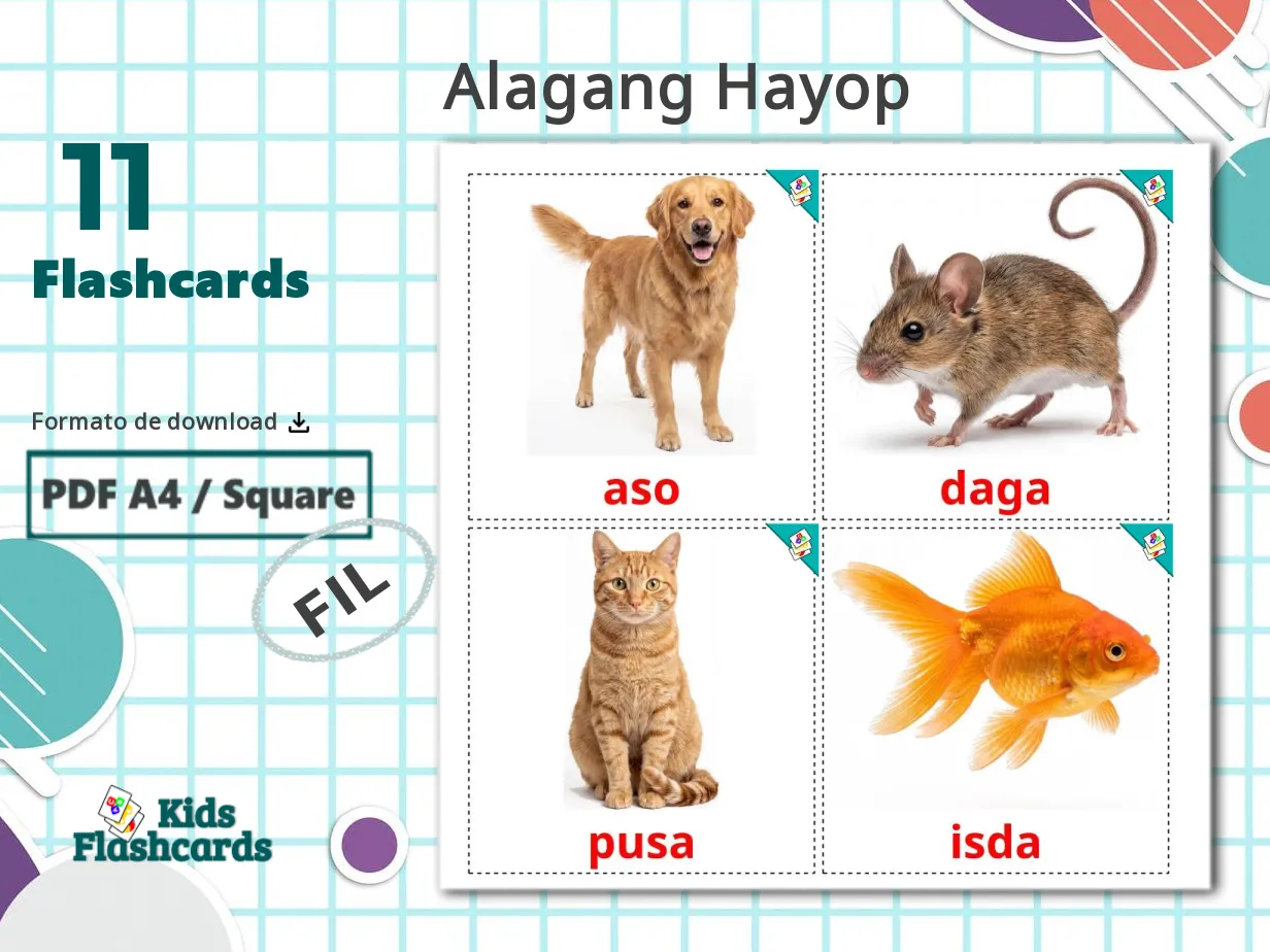 11 Cartões linguagem de Animais Domésticos GRÁTIS em 4 formatos PDF ...