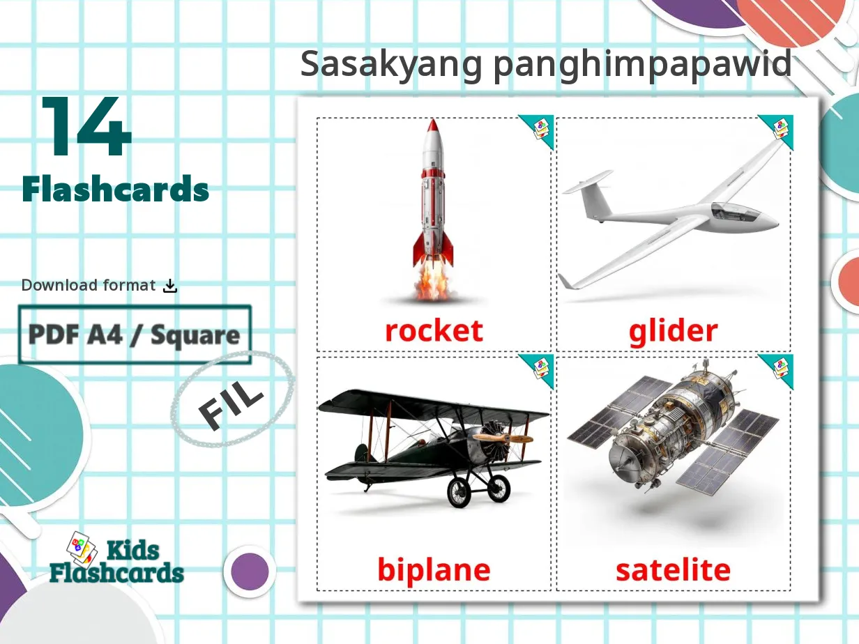 14 Printable Aircraft Flashcards in Filipino (Free PDF)