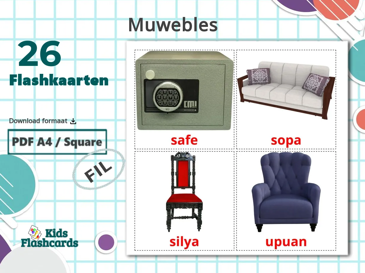 26 GRATIS Meubels Leerkaarten voor Kinderen in 4 PDF formaten ...