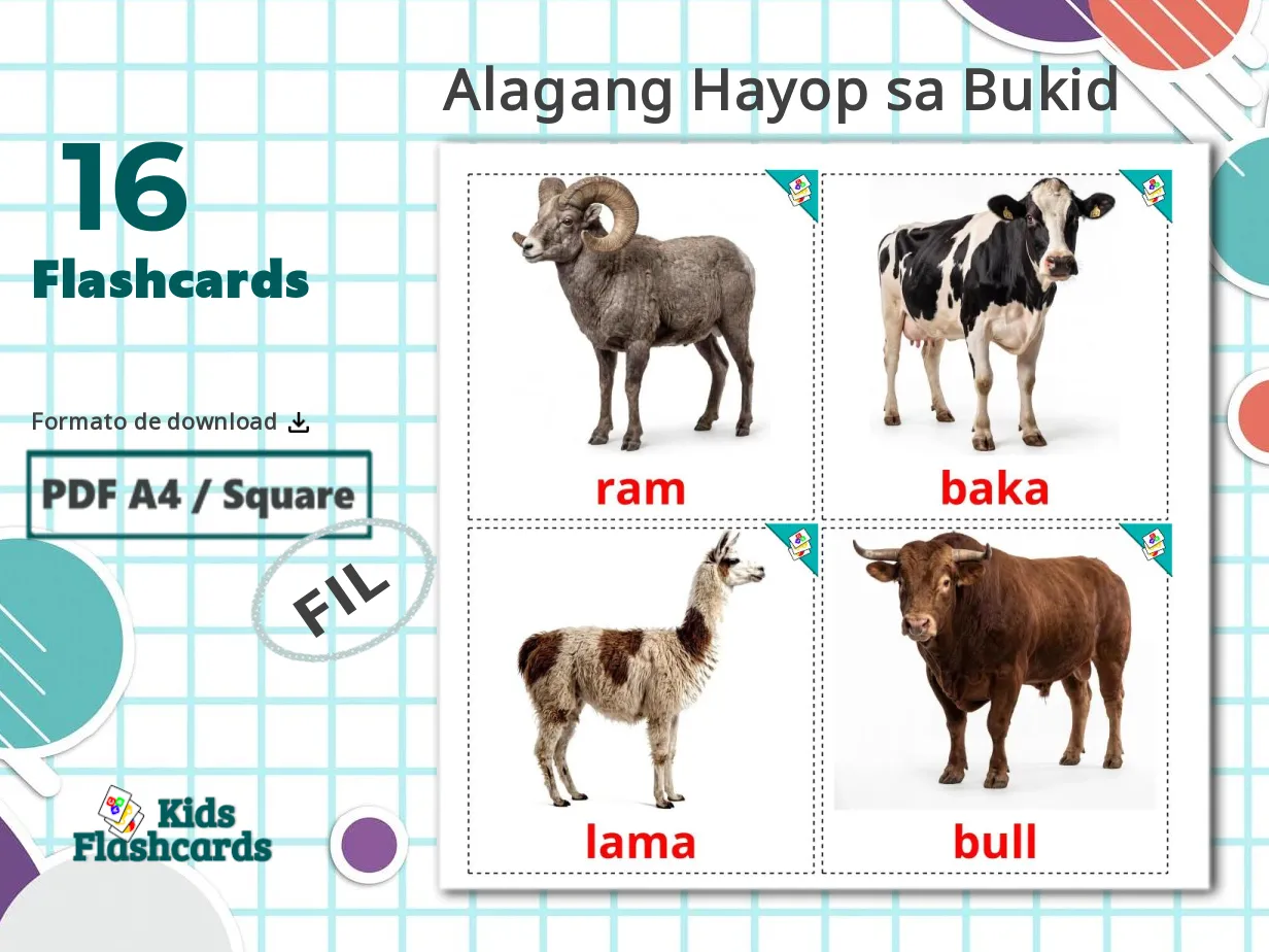 16 Cartões linguagem de Animais da Fazenda GRÁTIS em 4 formatos PDF ...