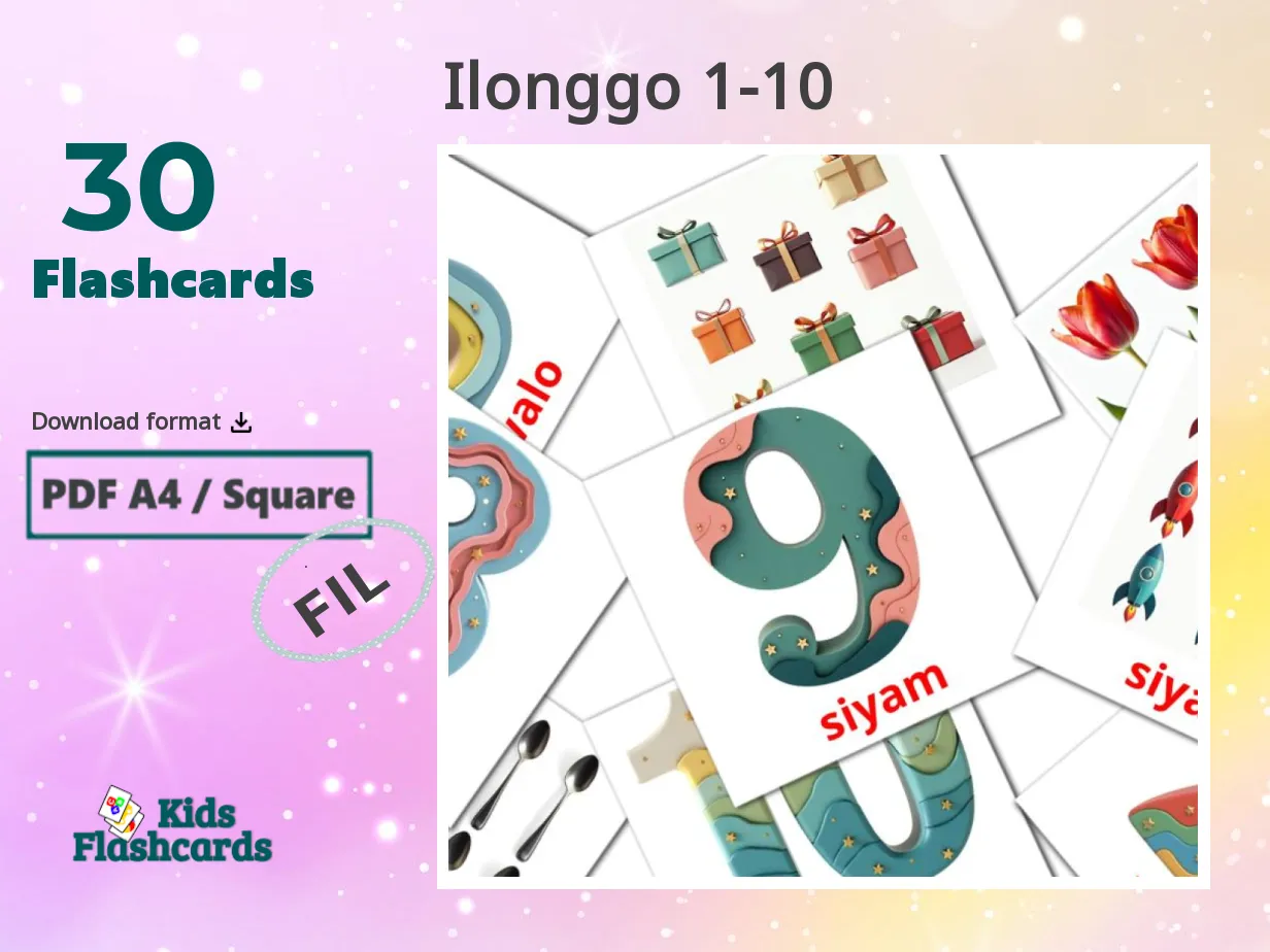 30 FREE Filipino Math Flashcards | PDF