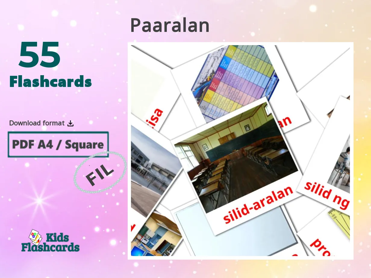 55 FREE Filipino School Flashcards | PDF