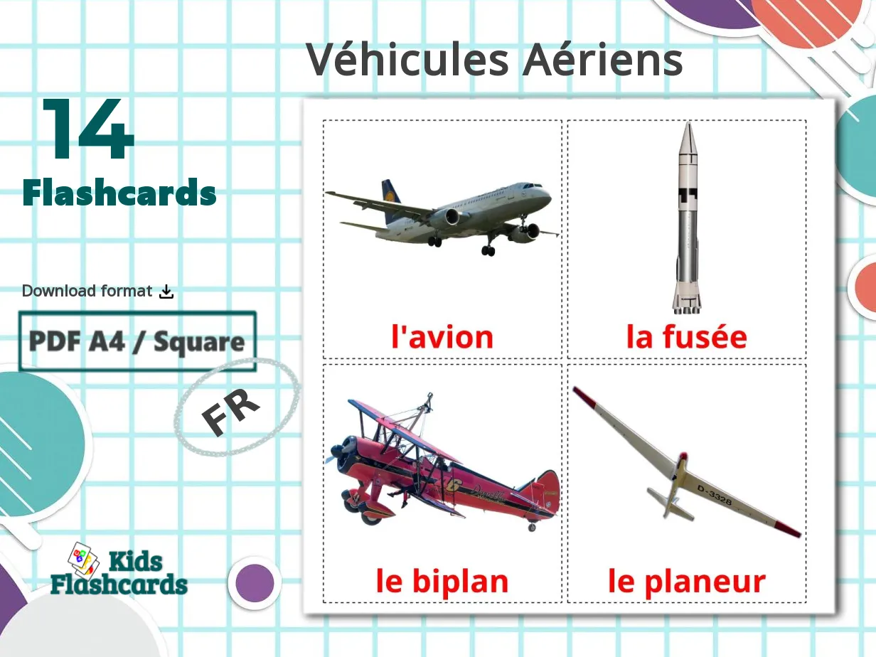 14 Printable Aircraft Flashcards in French (Free PDF)