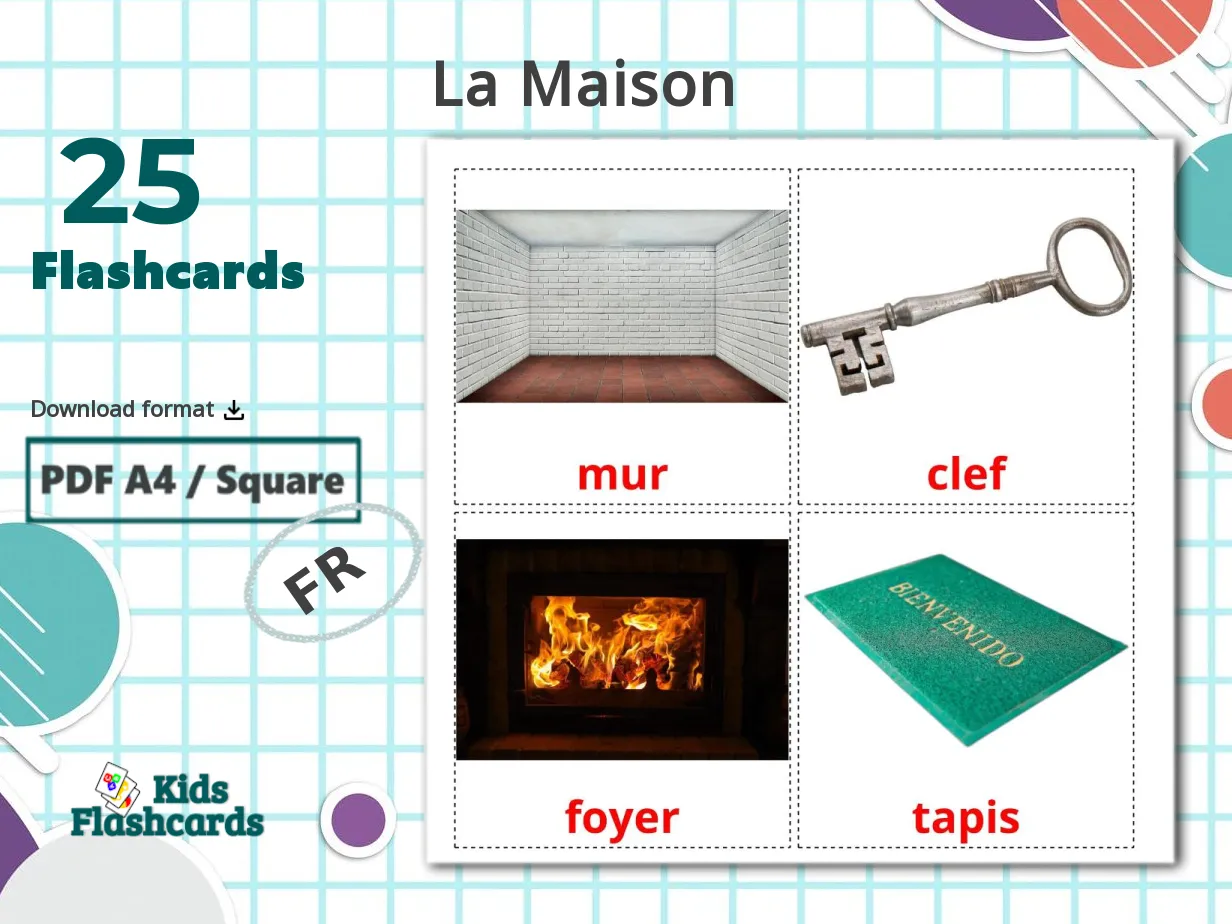 25 Printable House Flashcards in French (Free PDF)