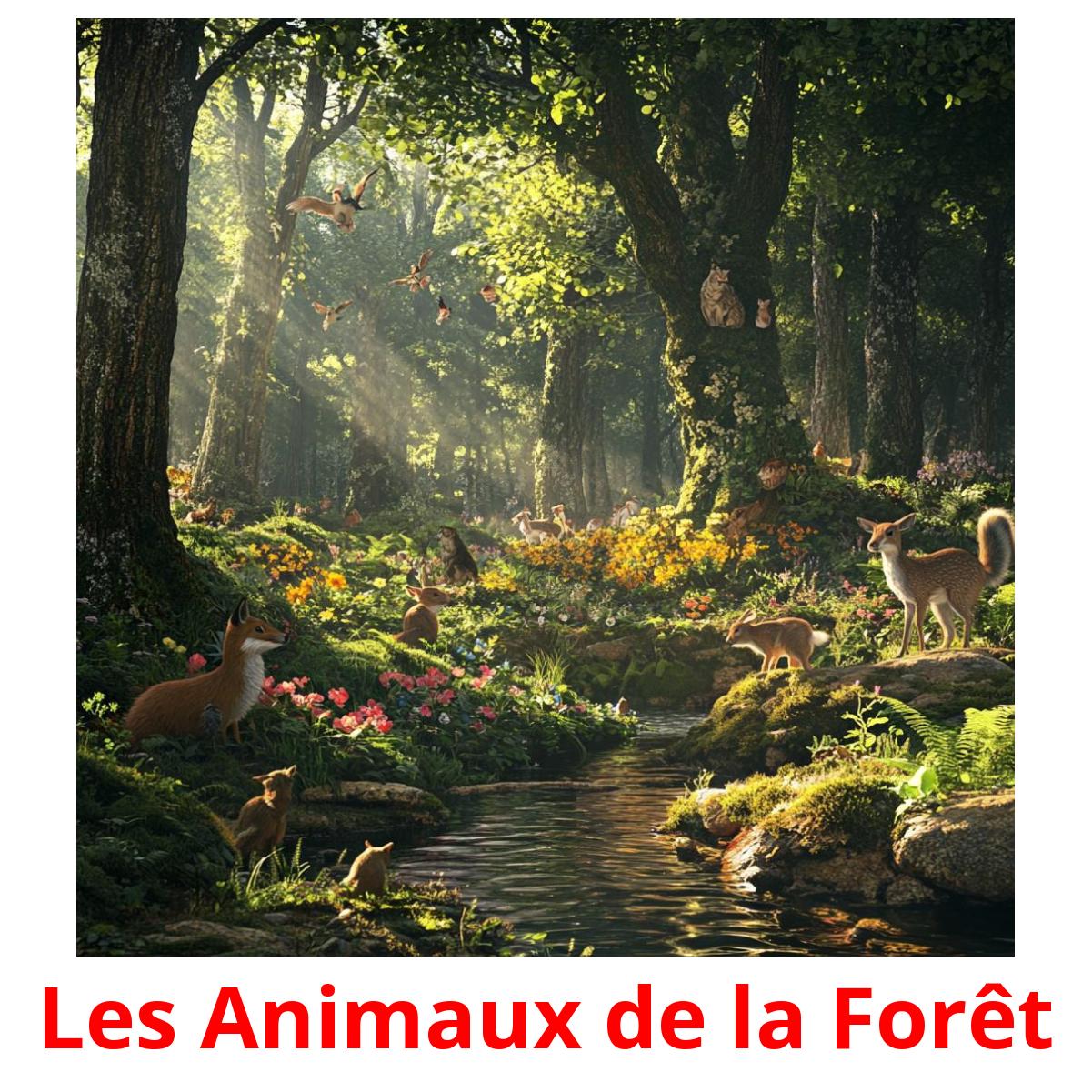 23 Printable Forest animals Flashcards in French (Free PDF)