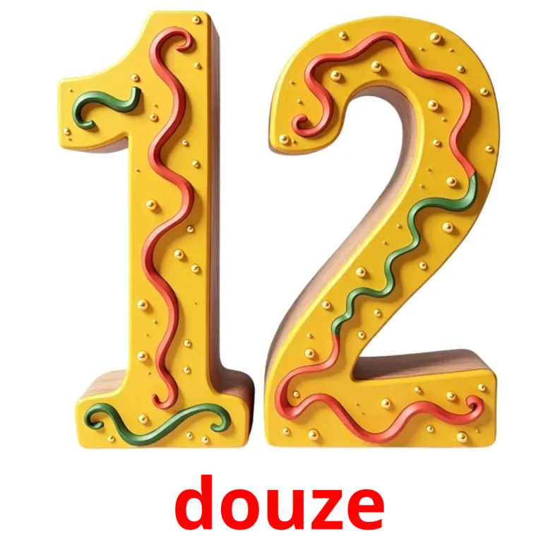 20 Zahlen (1-20) Karteikarten in PDF | Französisch Bilder