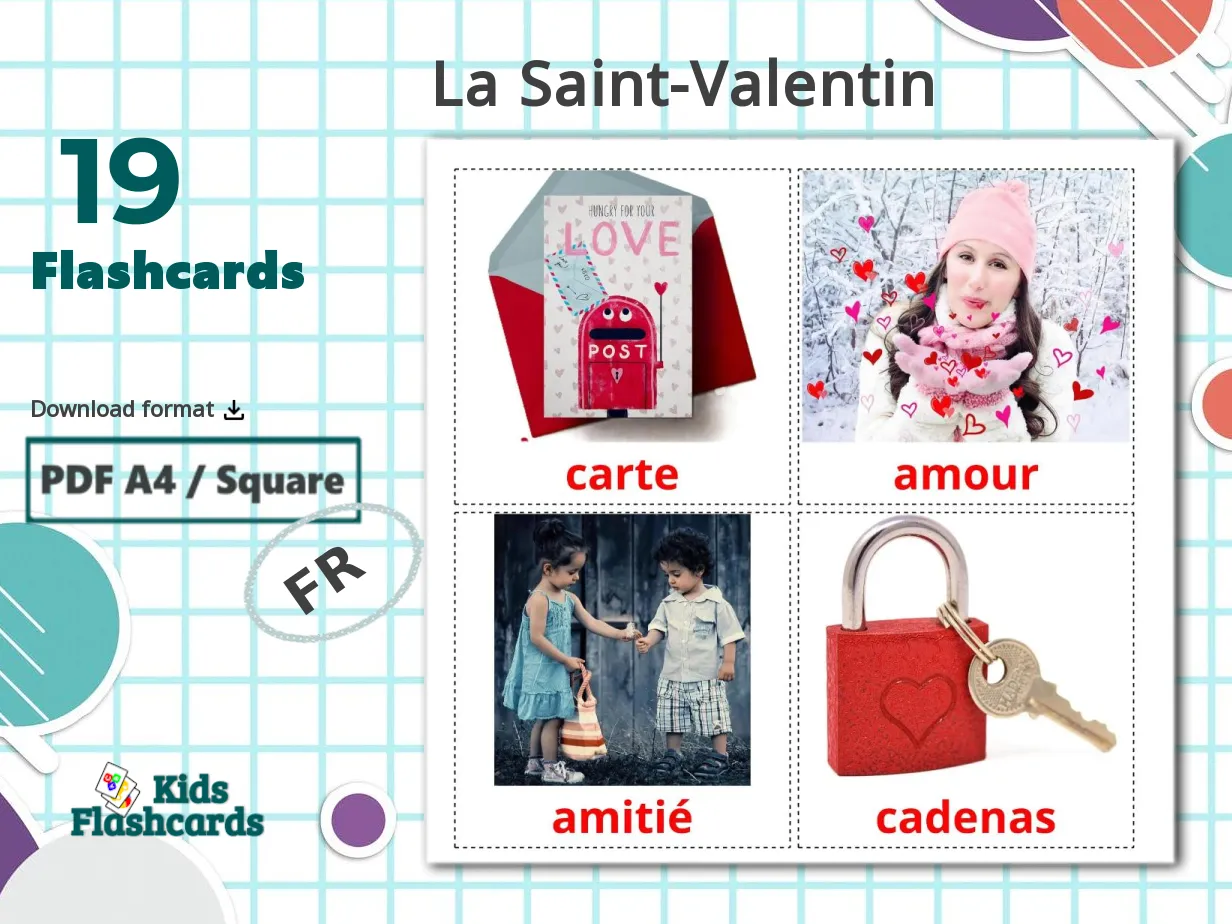 19 Printable Valentine's Day Flashcards in French (Free PDF)