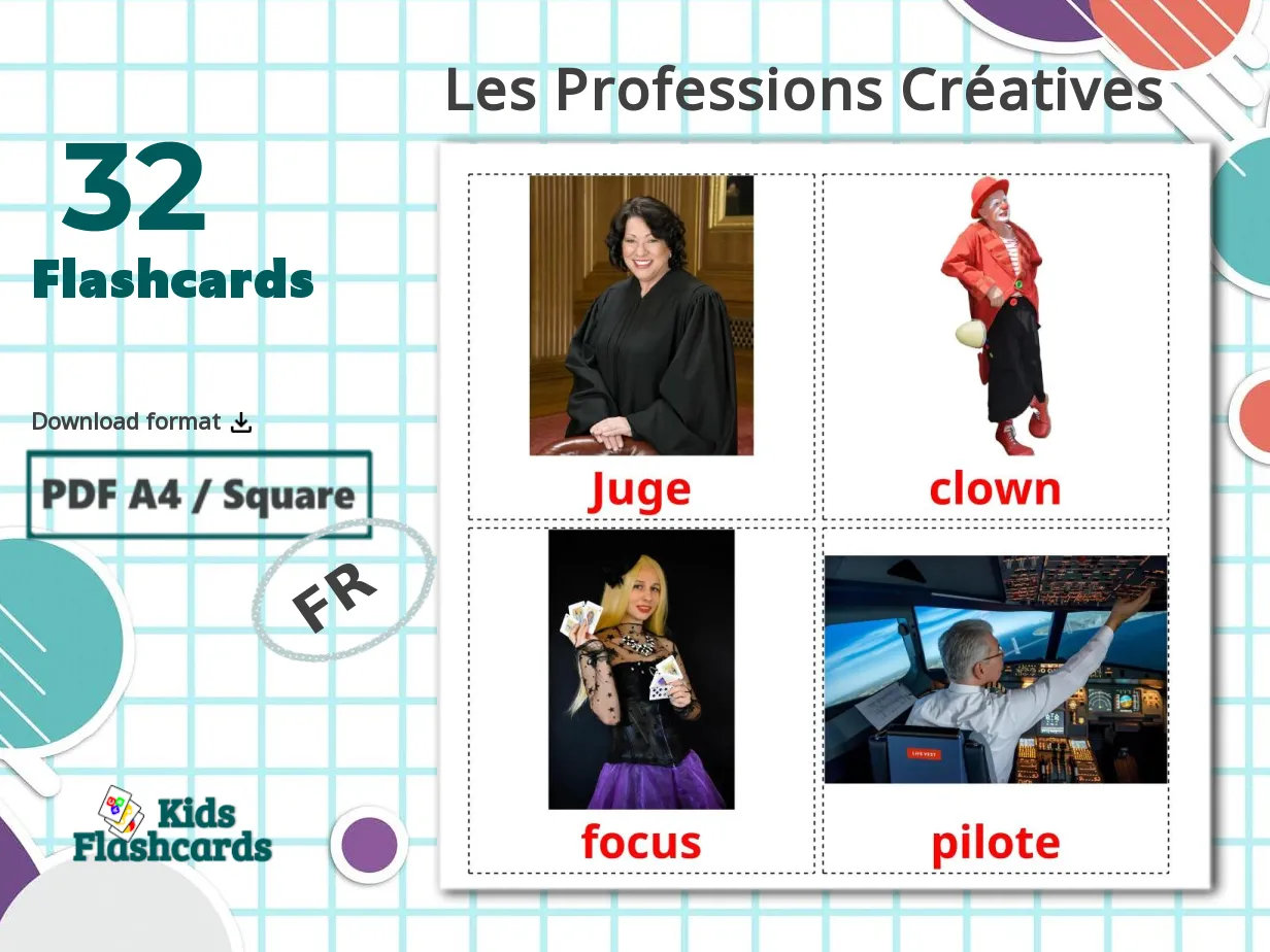 32 Printable Professions Flashcards in French (Free PDF)