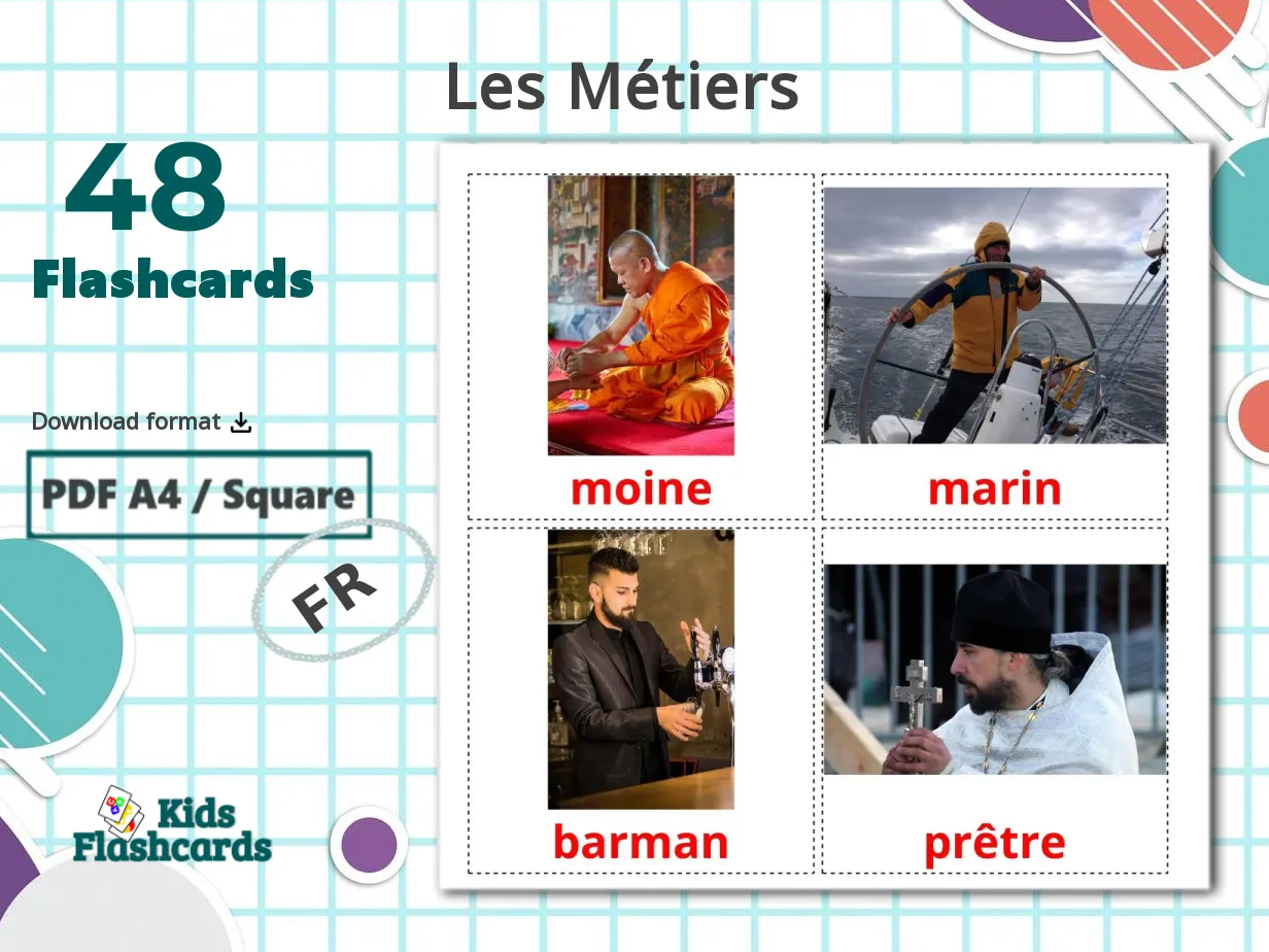 48 Printable Jobs and Occupations Flashcards in French (Free PDF)