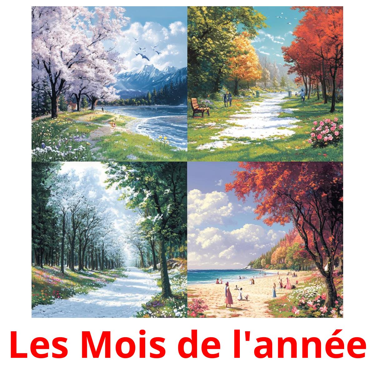 13 Cartes de Vocabulaire pour Enfants GRATUITES Les Mois de l'année à ...