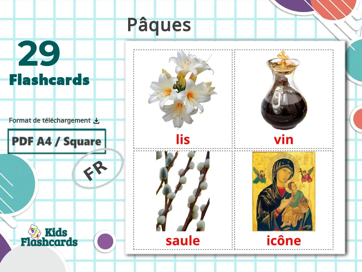 29 Cartes de Vocabulaire pour Enfants GRATUITES Pâques à Imprimer en ...