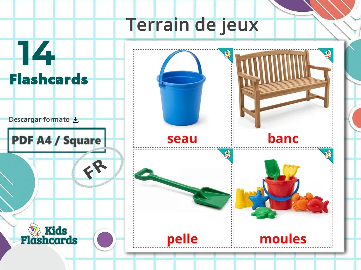 14 Tarjetas de Aprendizaje de Parque infantil GRATIS en PDF | Imágenes ...