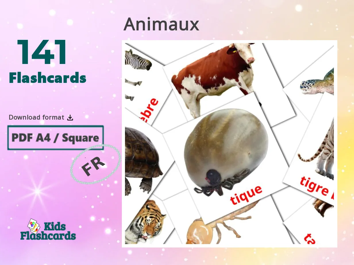 141 FREE French Animals Flashcards | PDF