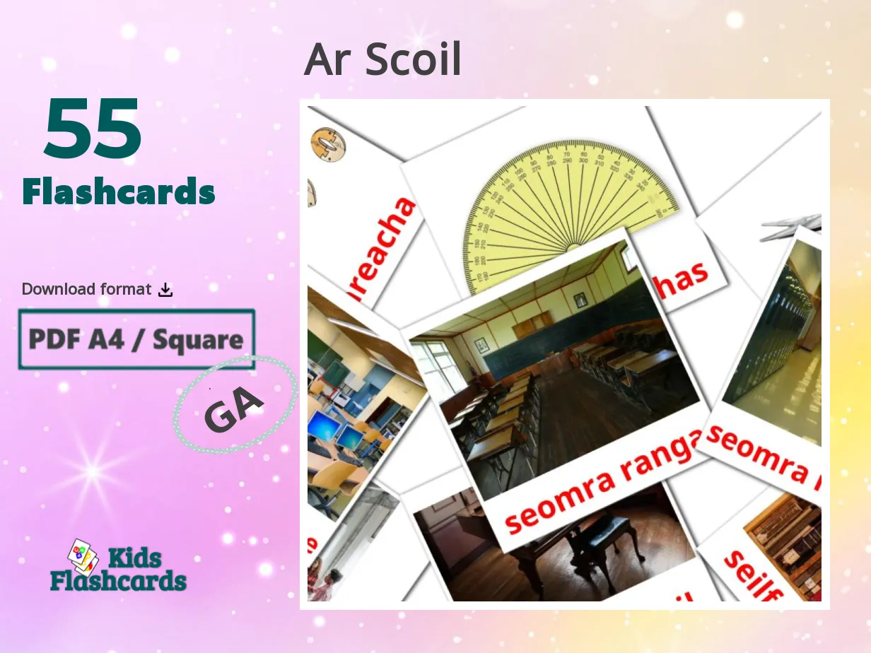 55 FREE Irish School Flashcards | PDF