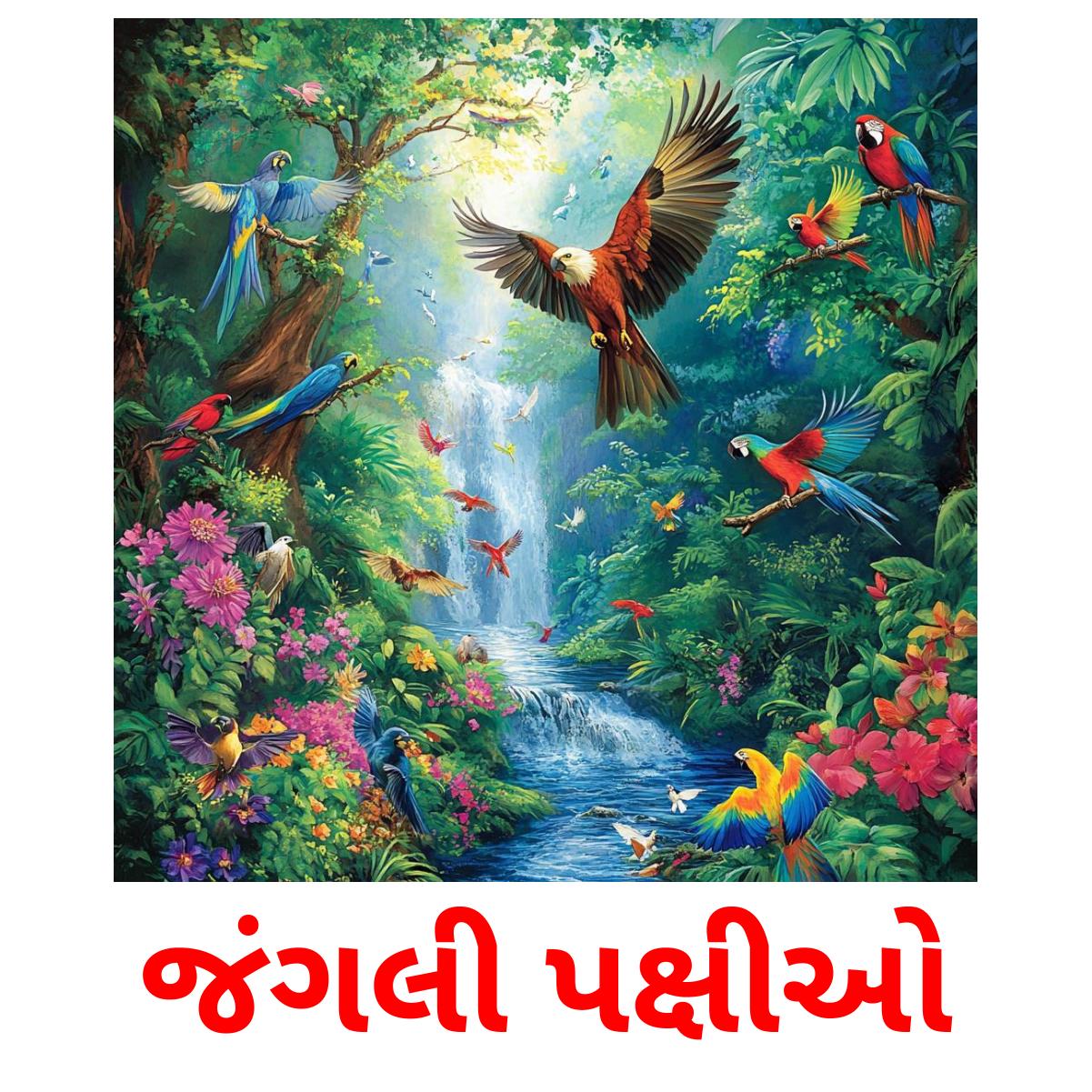 19 Printable Wild birds Flashcards in Gujarati (Free PDF)