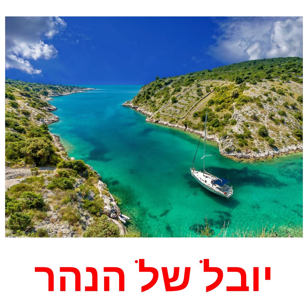 30 Printable Bodies of Water Flashcards in Hebrew (Free PDF)