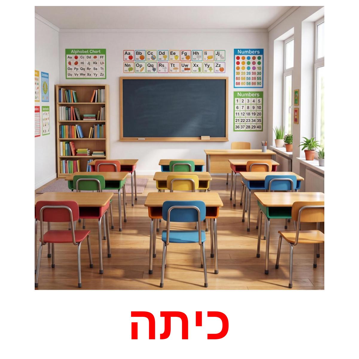 18 Printable School building Flashcards in Hebrew (Free PDF)