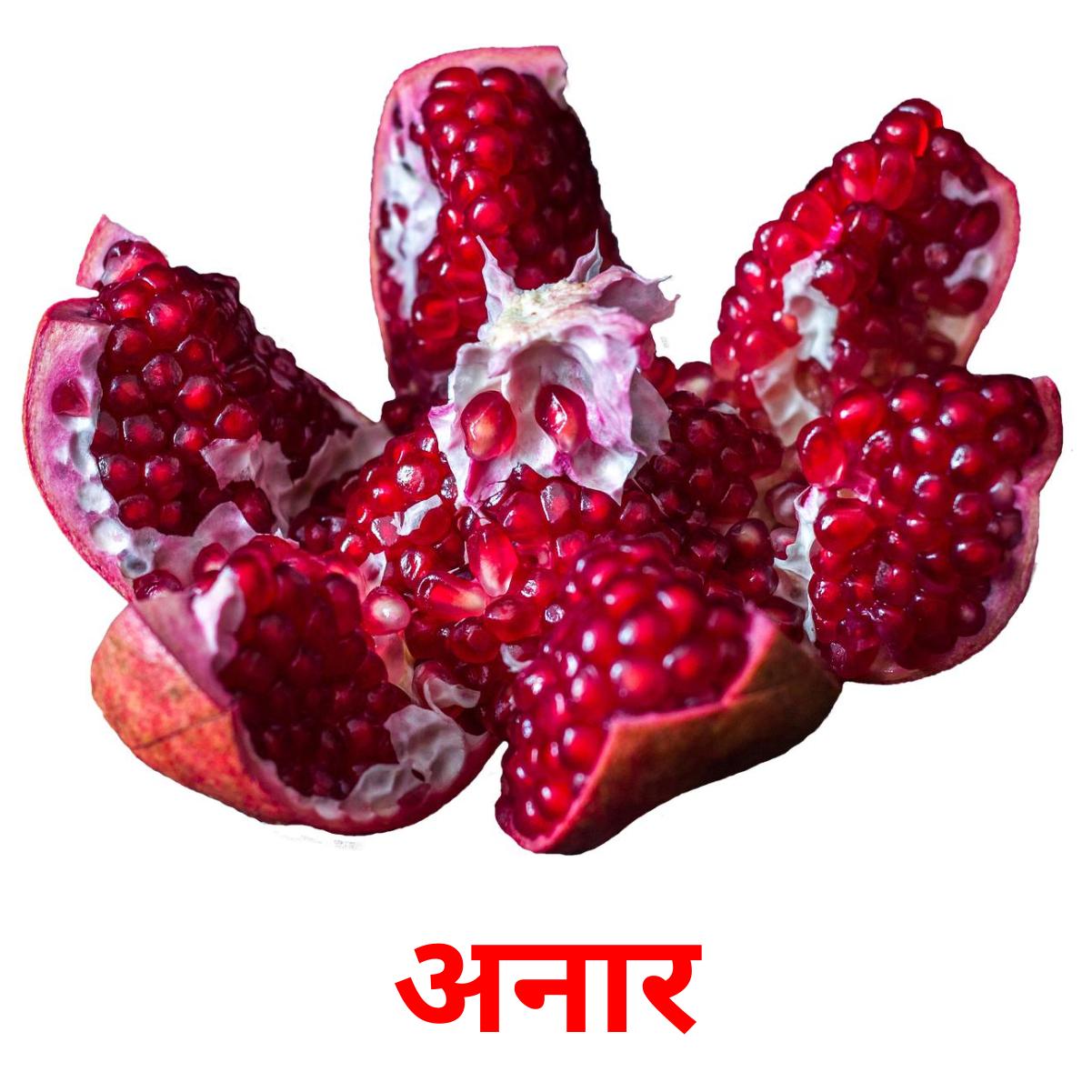 21 Printable Fruits Flashcards in Hindi (Free PDF)