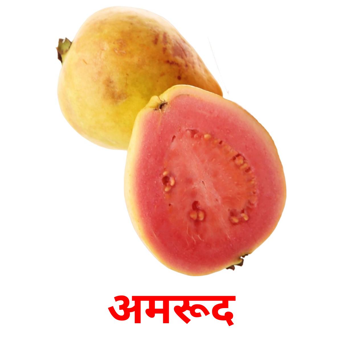 21 Printable Fruits Flashcards in Hindi (Free PDF)