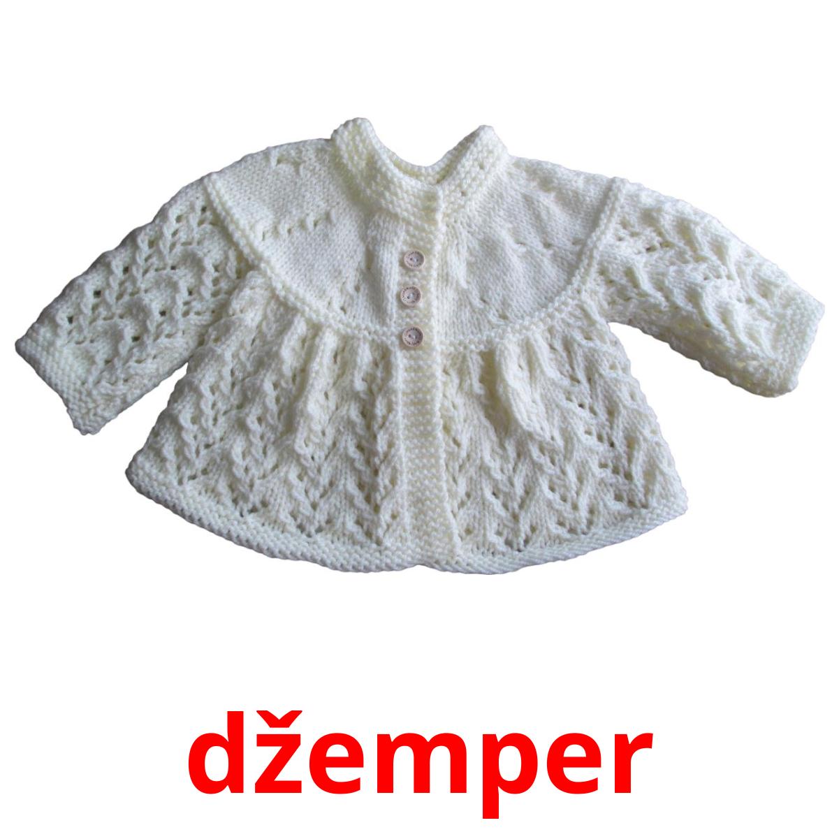 12 Printable Baby clothes Flashcards in Croatian (Free PDF)