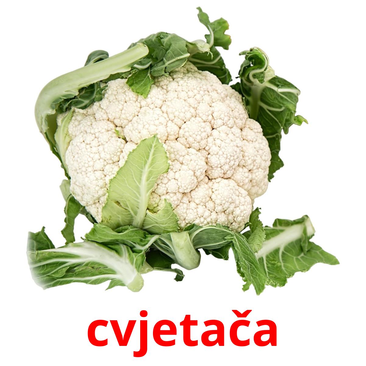 30 Printable Vegetables Flashcards in Croatian (Free PDF)