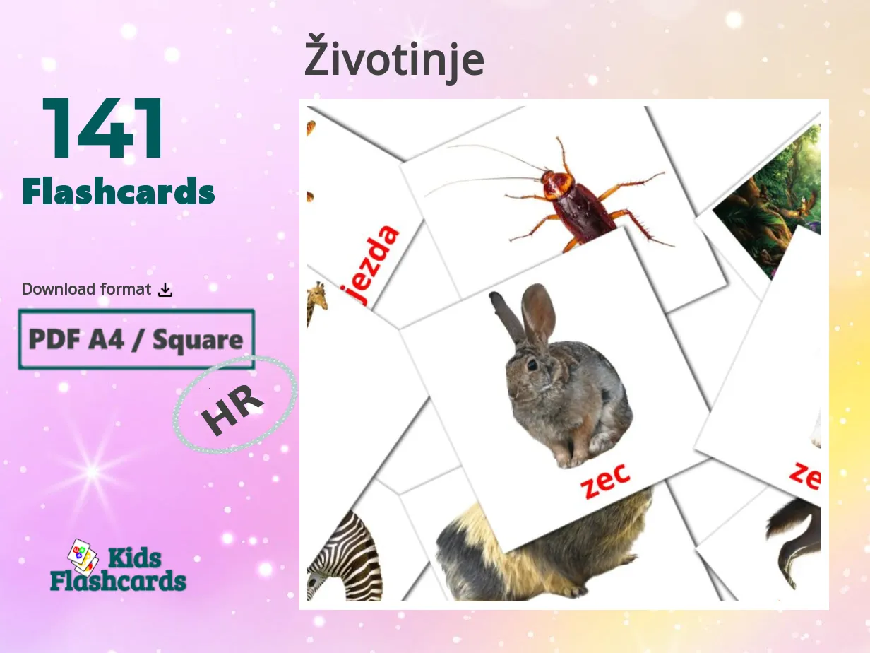 141 FREE Croatian Animals Flashcards | PDF