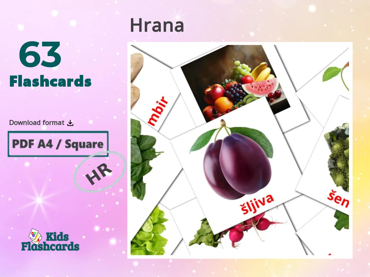 63 FREE Croatian Food Flashcards | PDF