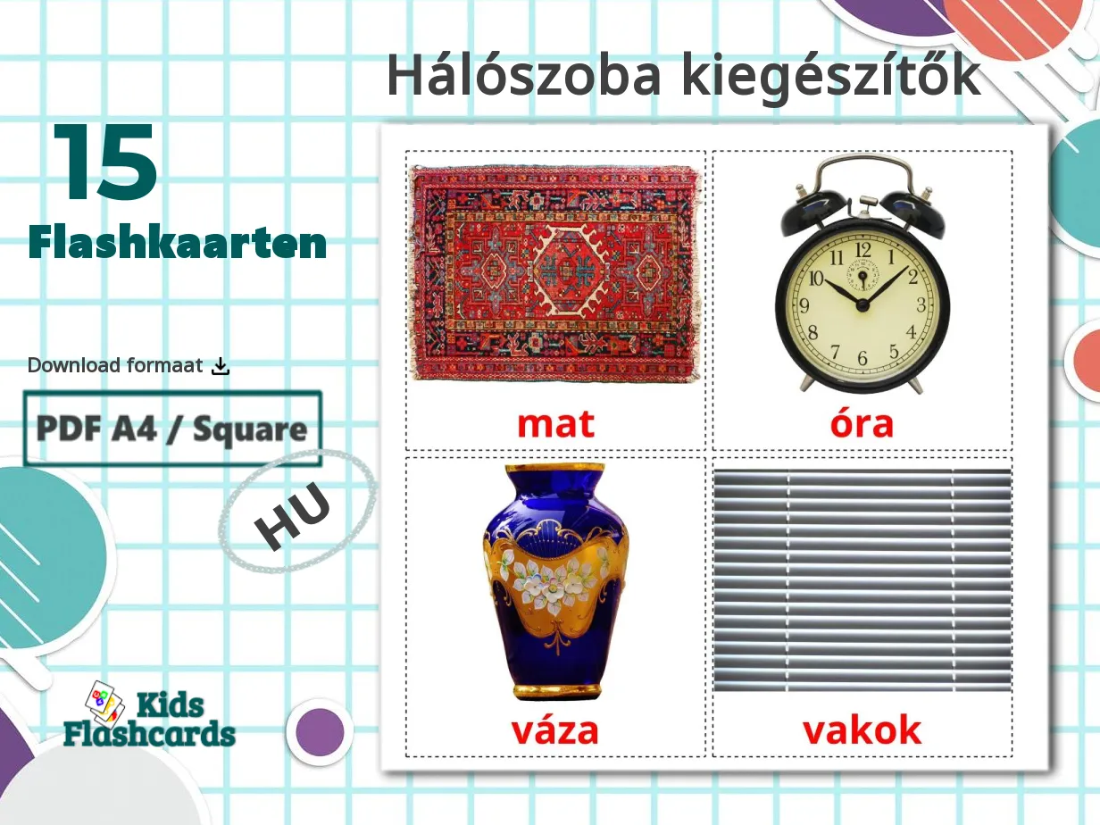 15 GRATIS Slaapkameraccessoires Leerkaarten voor Kinderen in 4 PDF ...