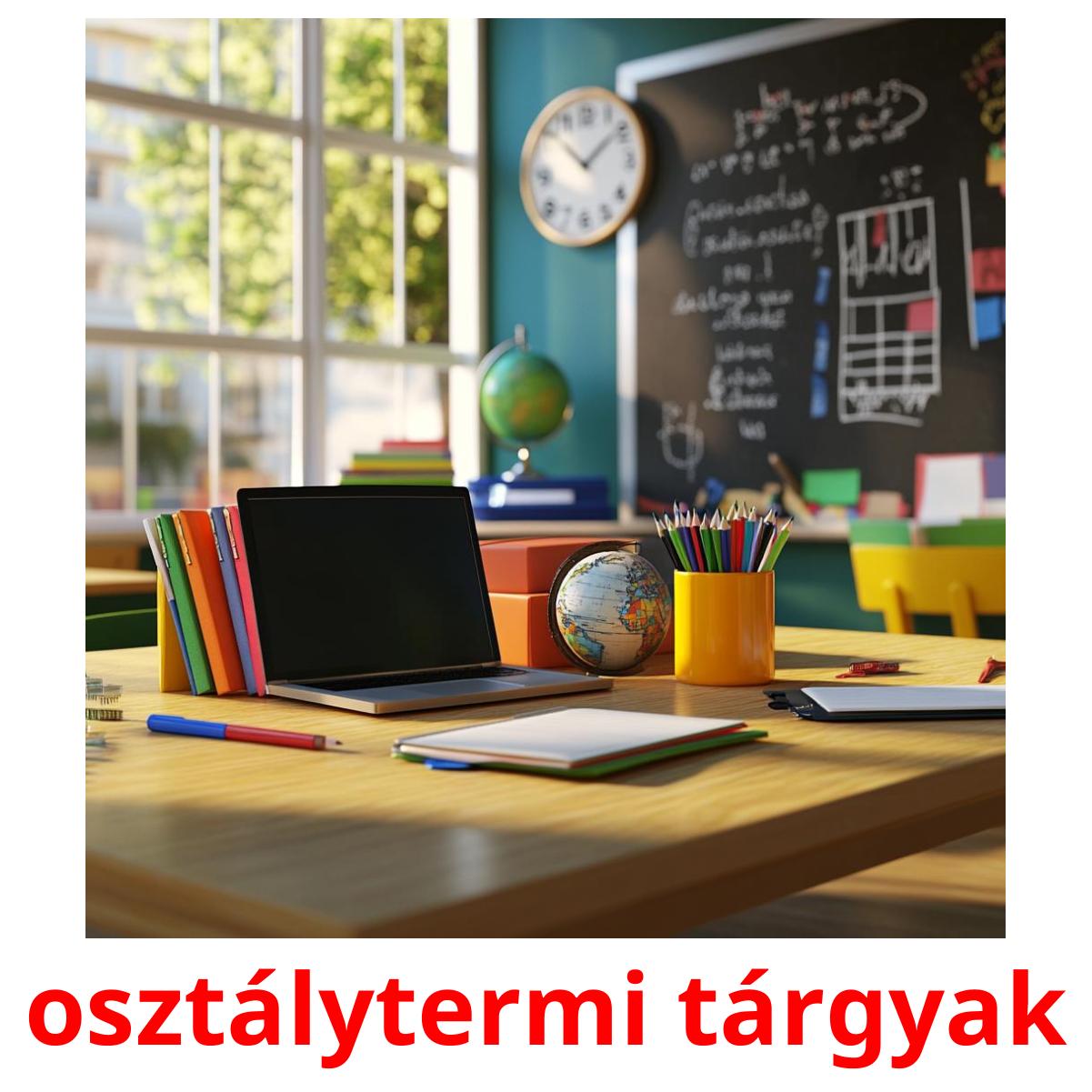 37 Printable Classroom objects Flashcards in Hungarian (Free PDF)