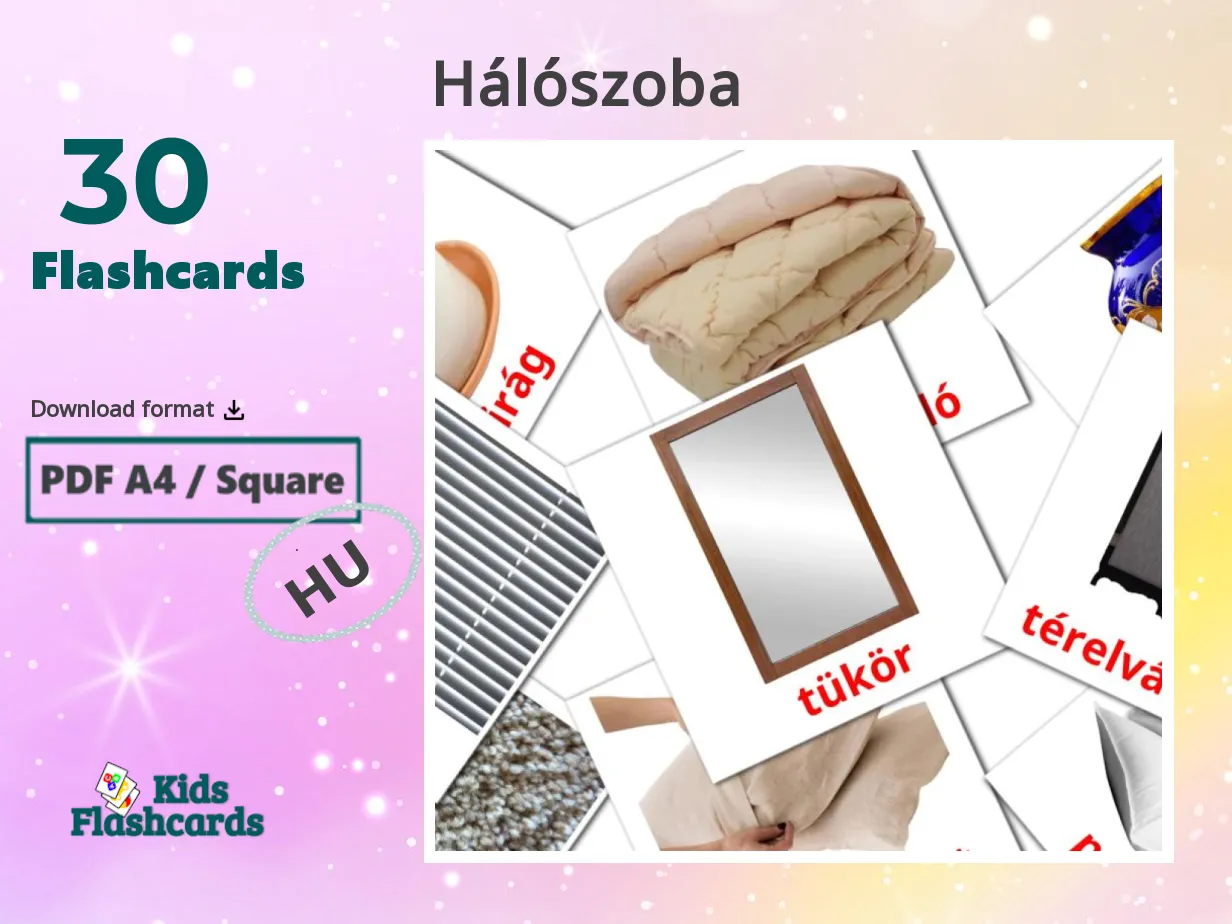 30 FREE Hungarian Bedroom Flashcards | PDF