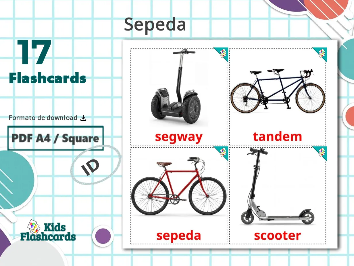 17 Cartões linguagem de Transporte de Bicicleta GRÁTIS em 4 formatos ...