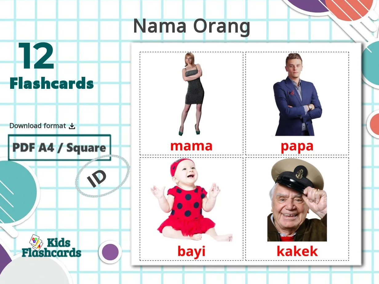 12 Printable Stages Flashcards in Indonesian (Free PDF)