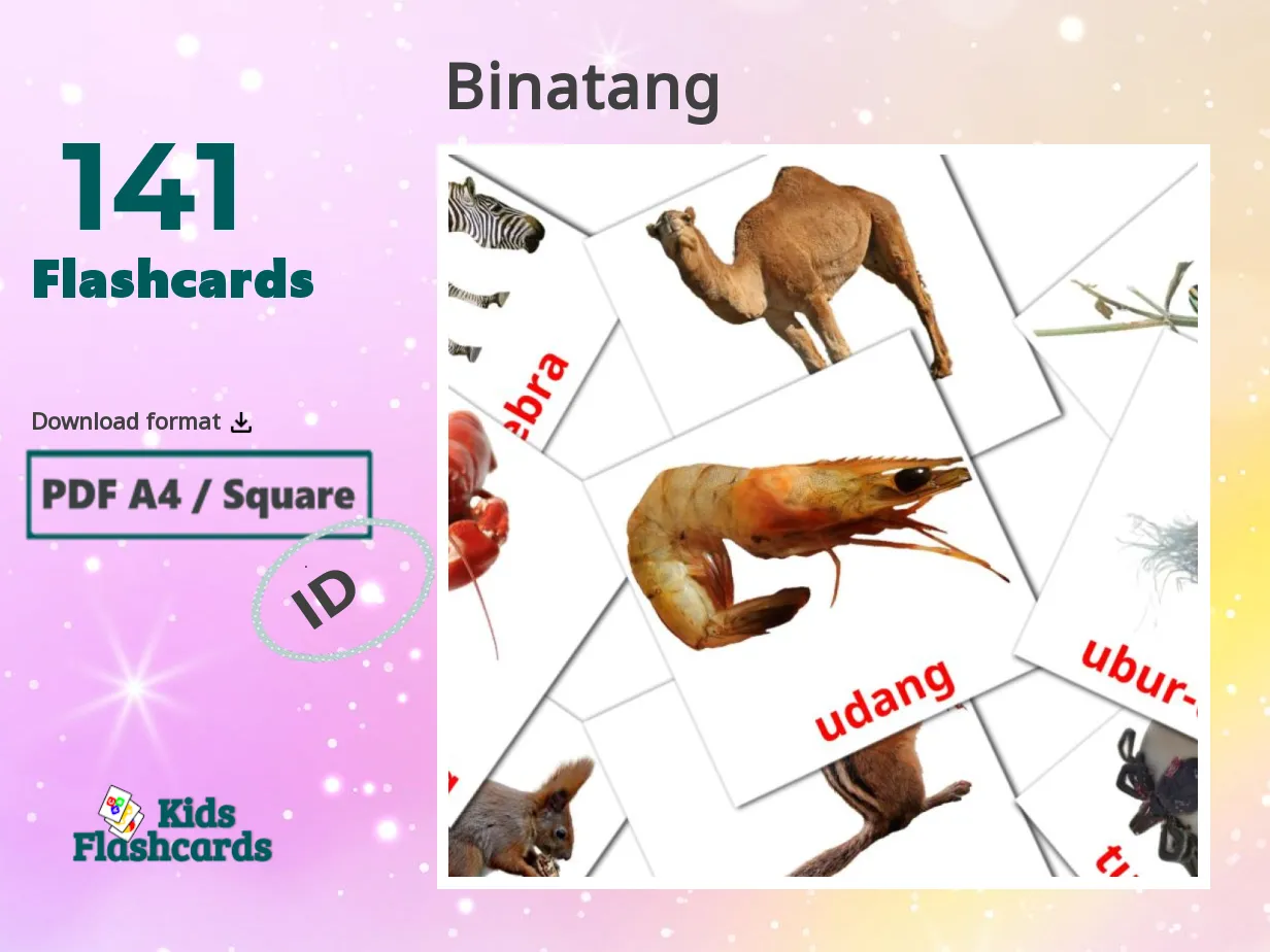 141 FREE Indonesian Animals Flashcards | PDF