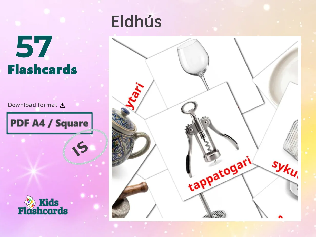 57 FREE Icelandic Kitchen Flashcards | PDF
